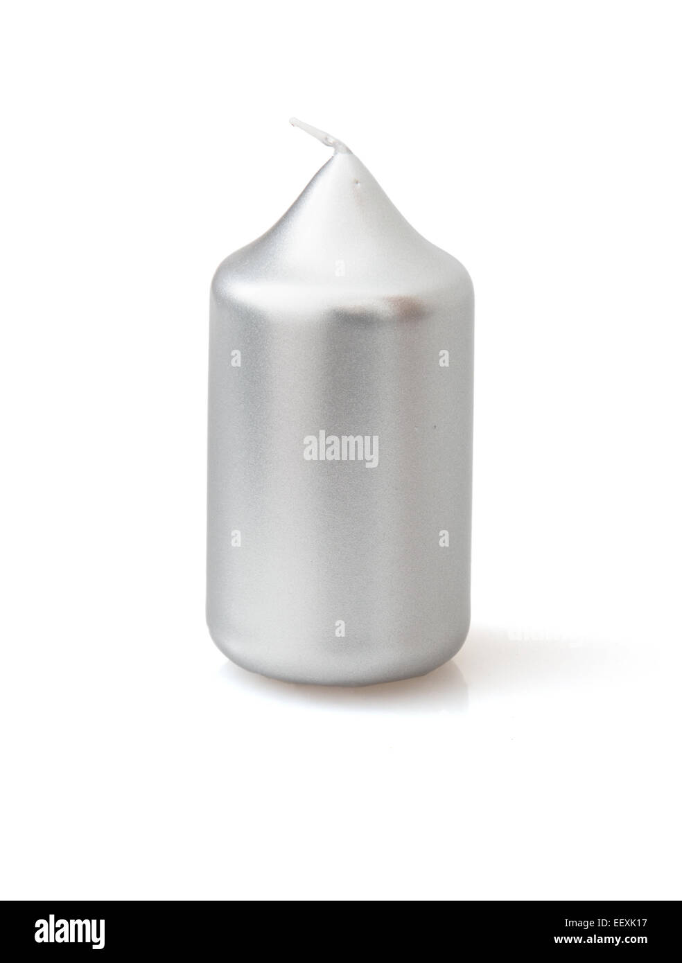 Grey candle isolated on the white background Stock Photo - Alamy