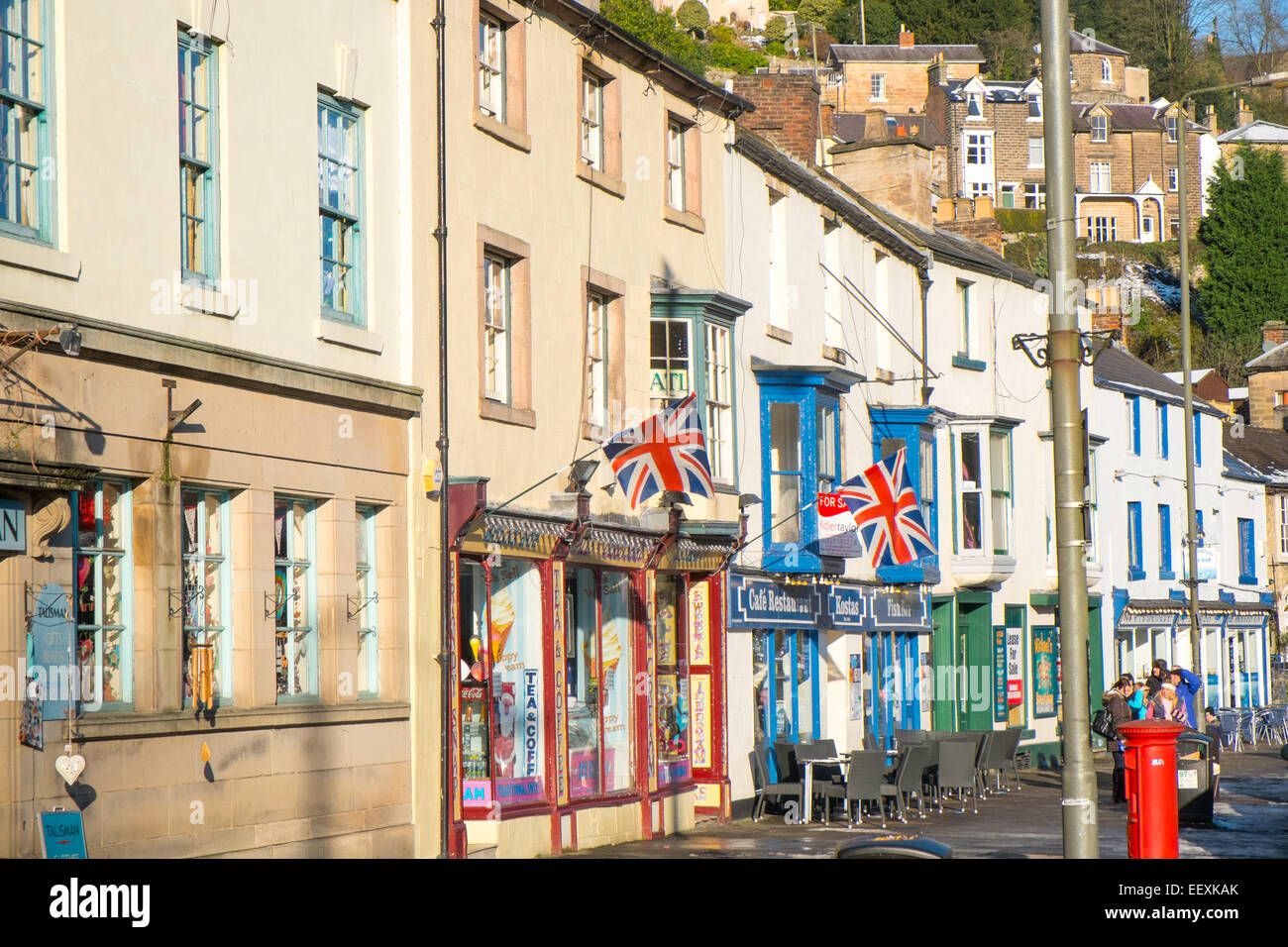 Matlock Bath market town village in Derbyshire Peak District, England ...