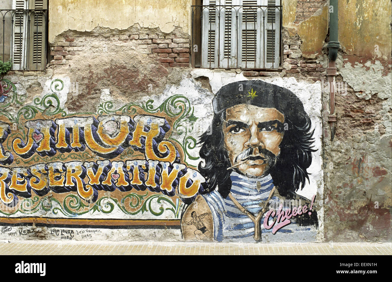 Mural of Che Guevara. San Telmo. Buenos Aires. Argentina Stock Photo ... Mural of Che Guevara. San Telmo. Buenos Aires. Argentina Stock Photo ...
