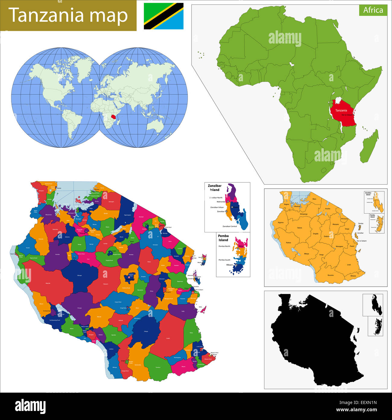 Dar es salaam city map hi-res stock photography and images - Alamy