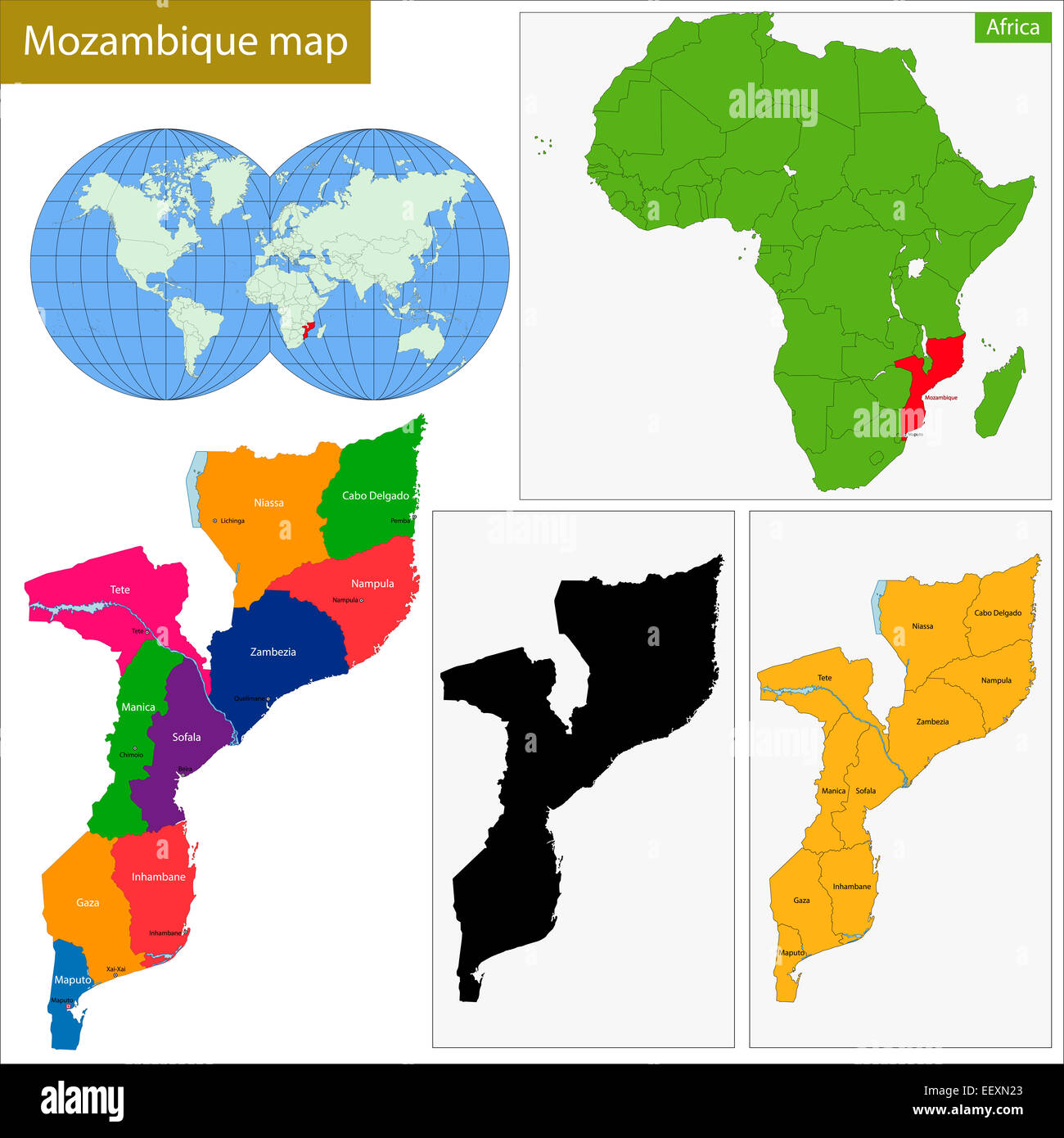 Map of maputo hi-res stock photography and images - Alamy
