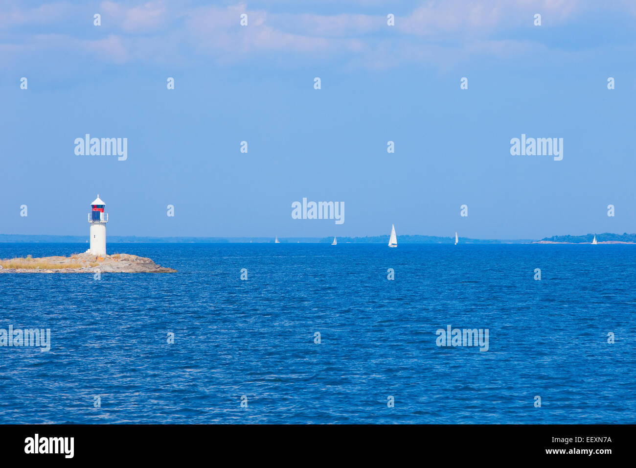 Stockholm Archipelago - Lighthouse on a tiny island Stock Photo - Alamy
