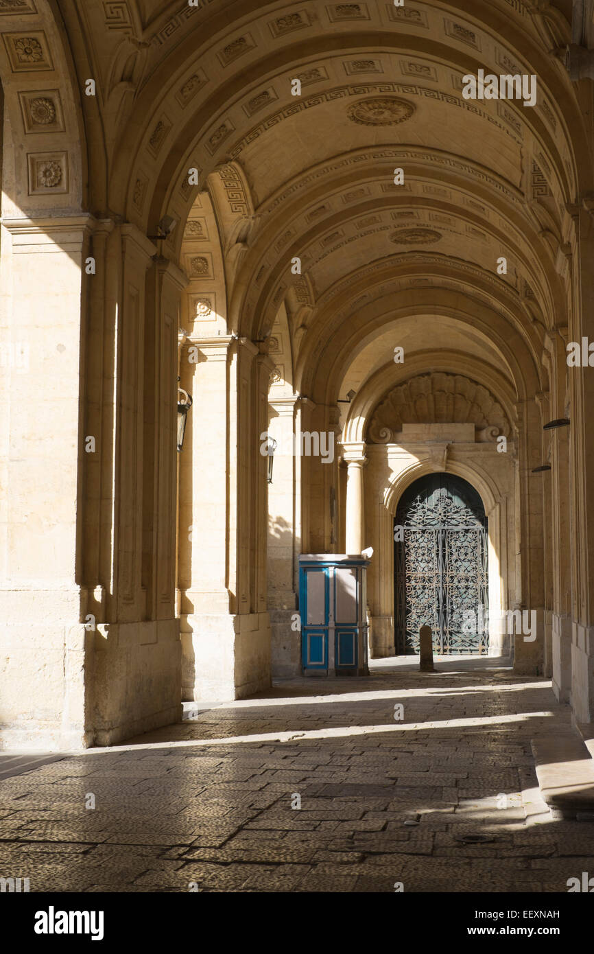 National Library at Queen's Square in Valletta,Malta Stock Photo - Alamy