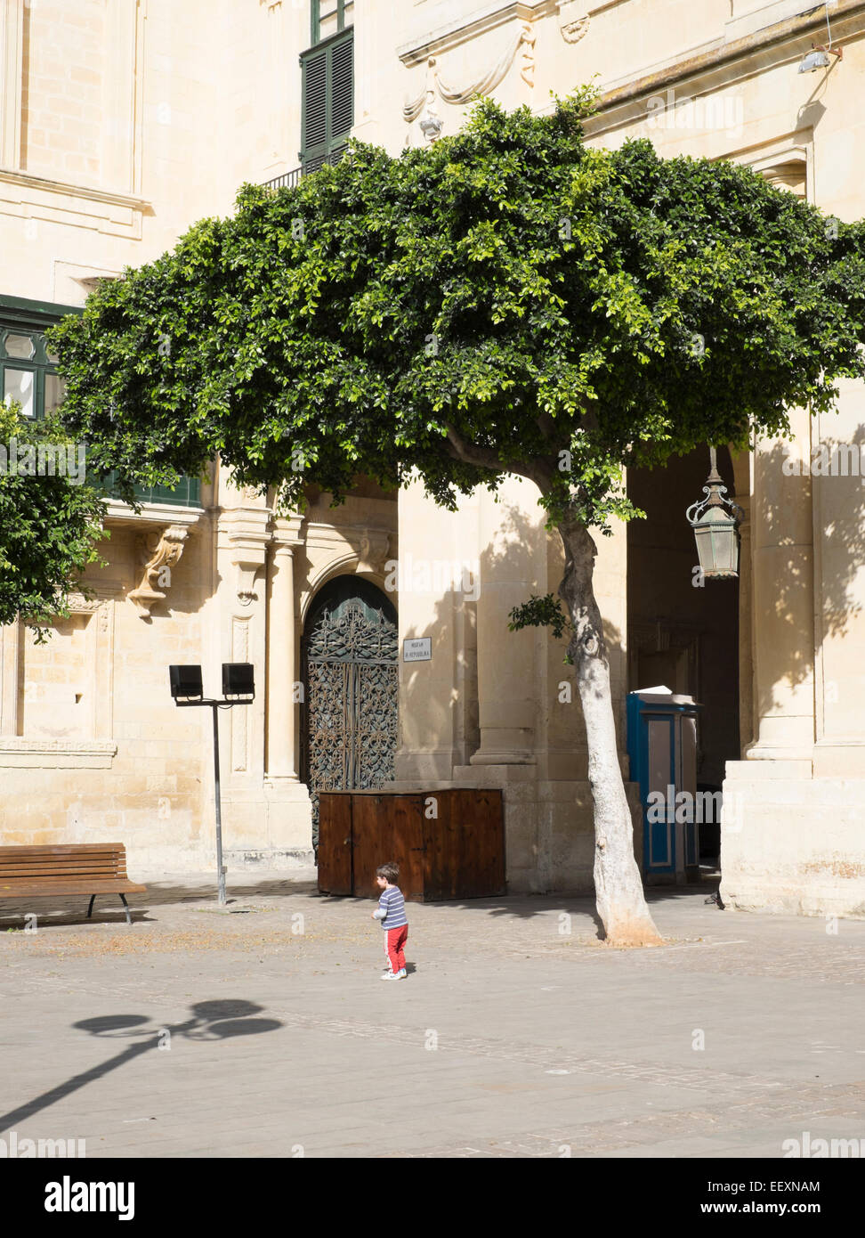 National Library at Queen's Square in Valletta,Malta Stock Photo - Alamy