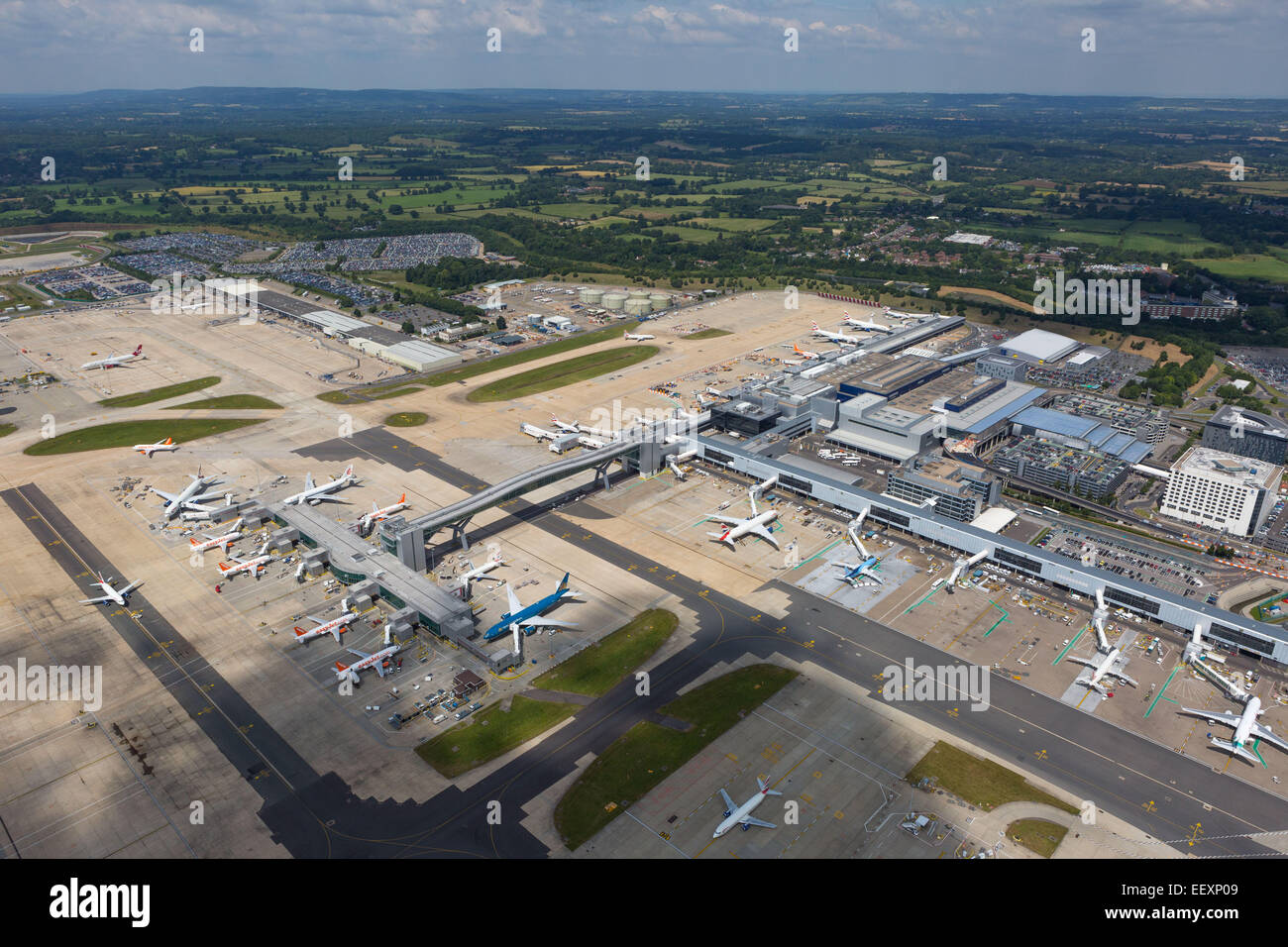 Aerial view of London Gatwick Airport Where: Crawley When: 09 Jul 2014 ...