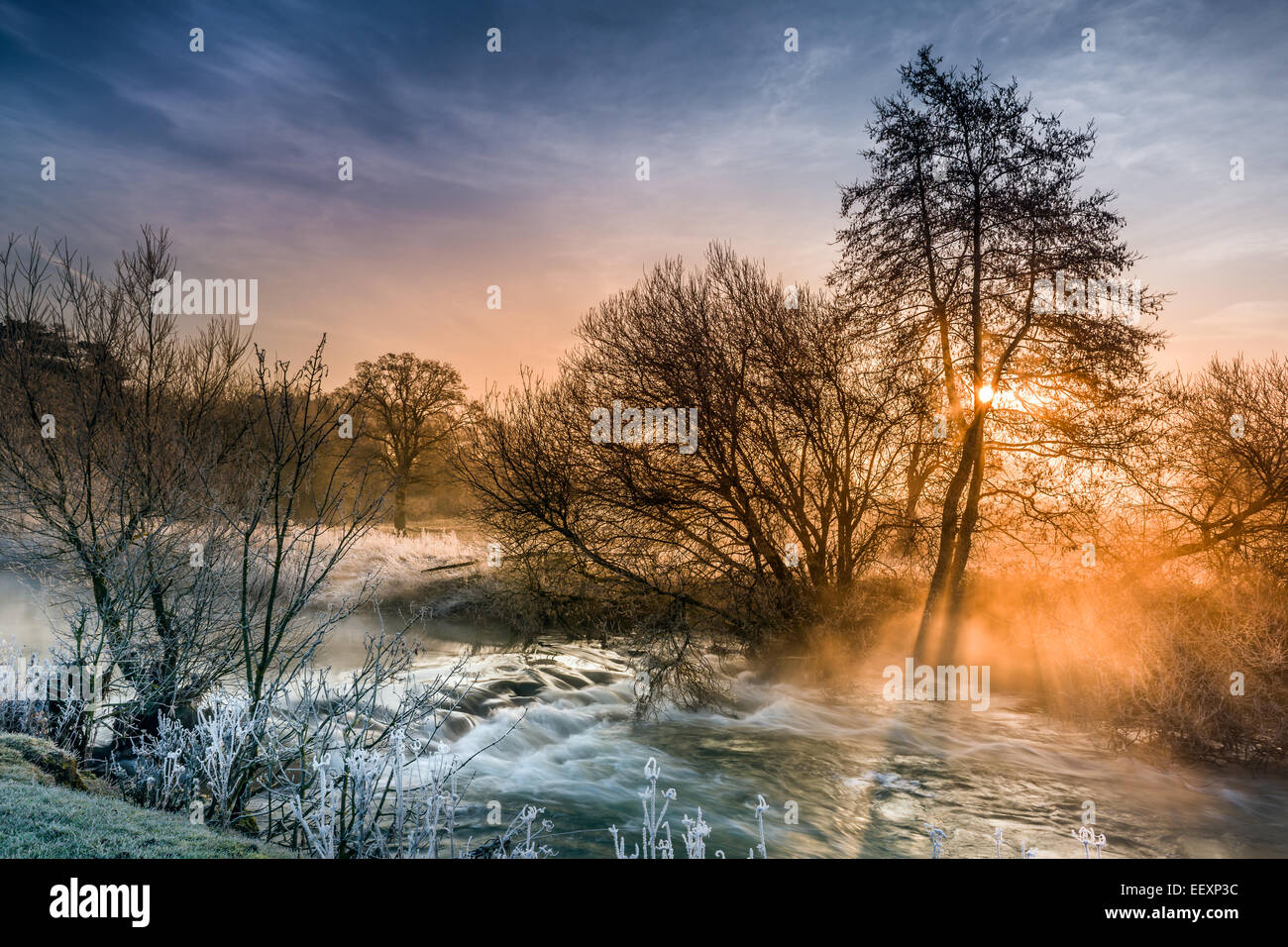 River Avon January Sunrise Stock Photo - Alamy