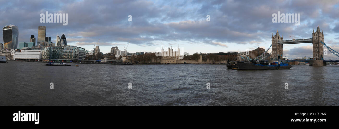 City of London Landscape with river Thames Tower bridge Stock Photo - Alamy