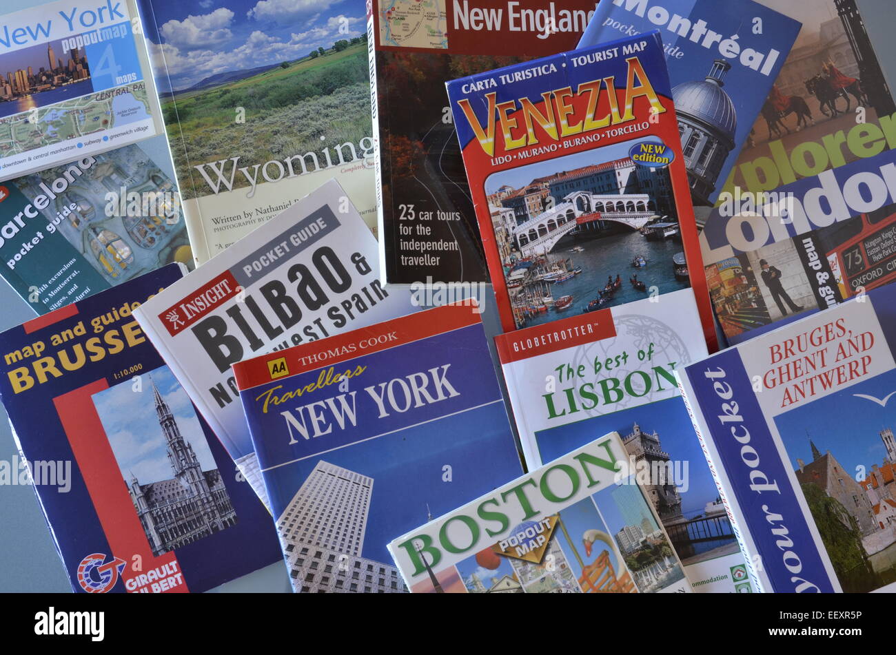 A selection of city guide books Stock Photo - Alamy