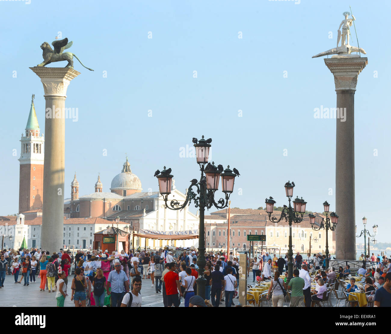Venice, Italy. 10th Sep, 2014. A view of the Piazzetta and the two ...