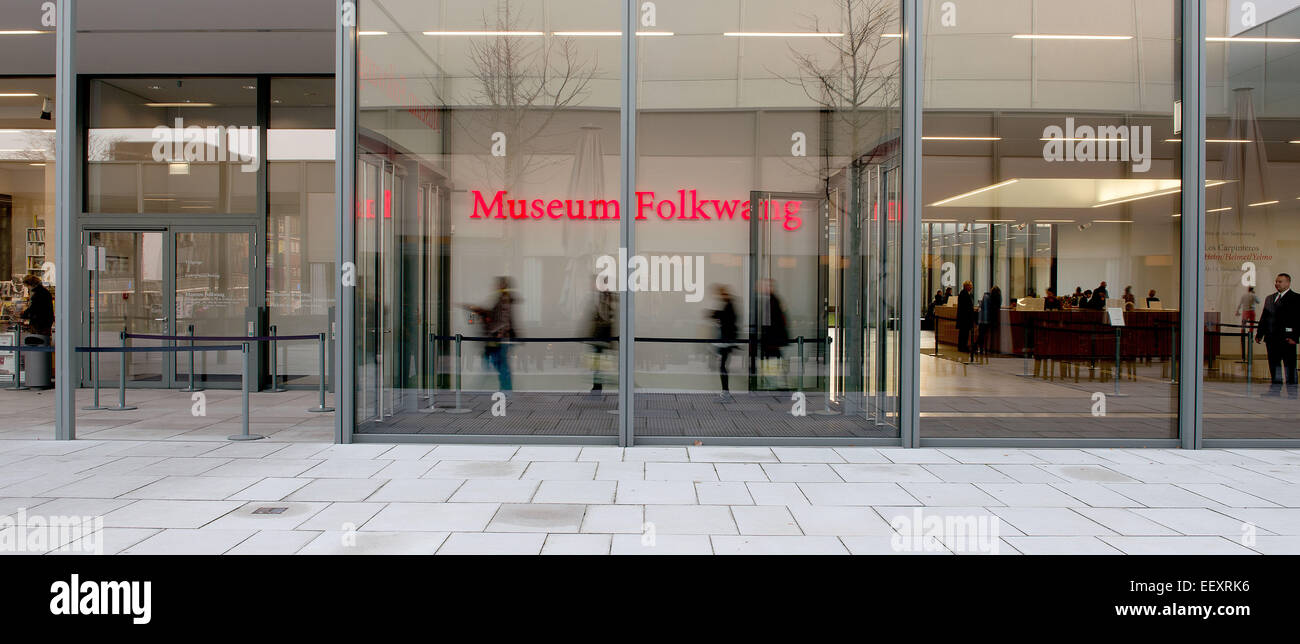 Essen, Germany. 7th Jan, 2015. Visitors arrive at the entrance to the ...