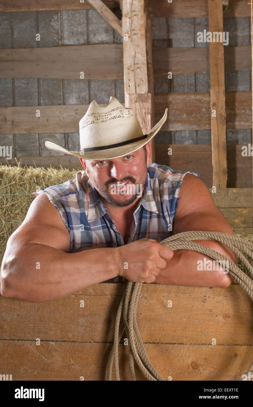 Cowboy with rope hi-res stock photography and images - Alamy