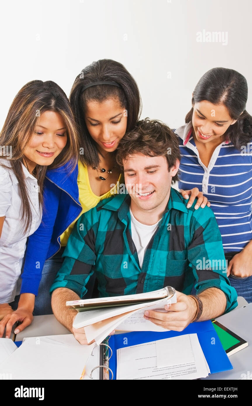 Students in a classroom Stock Photo - Alamy