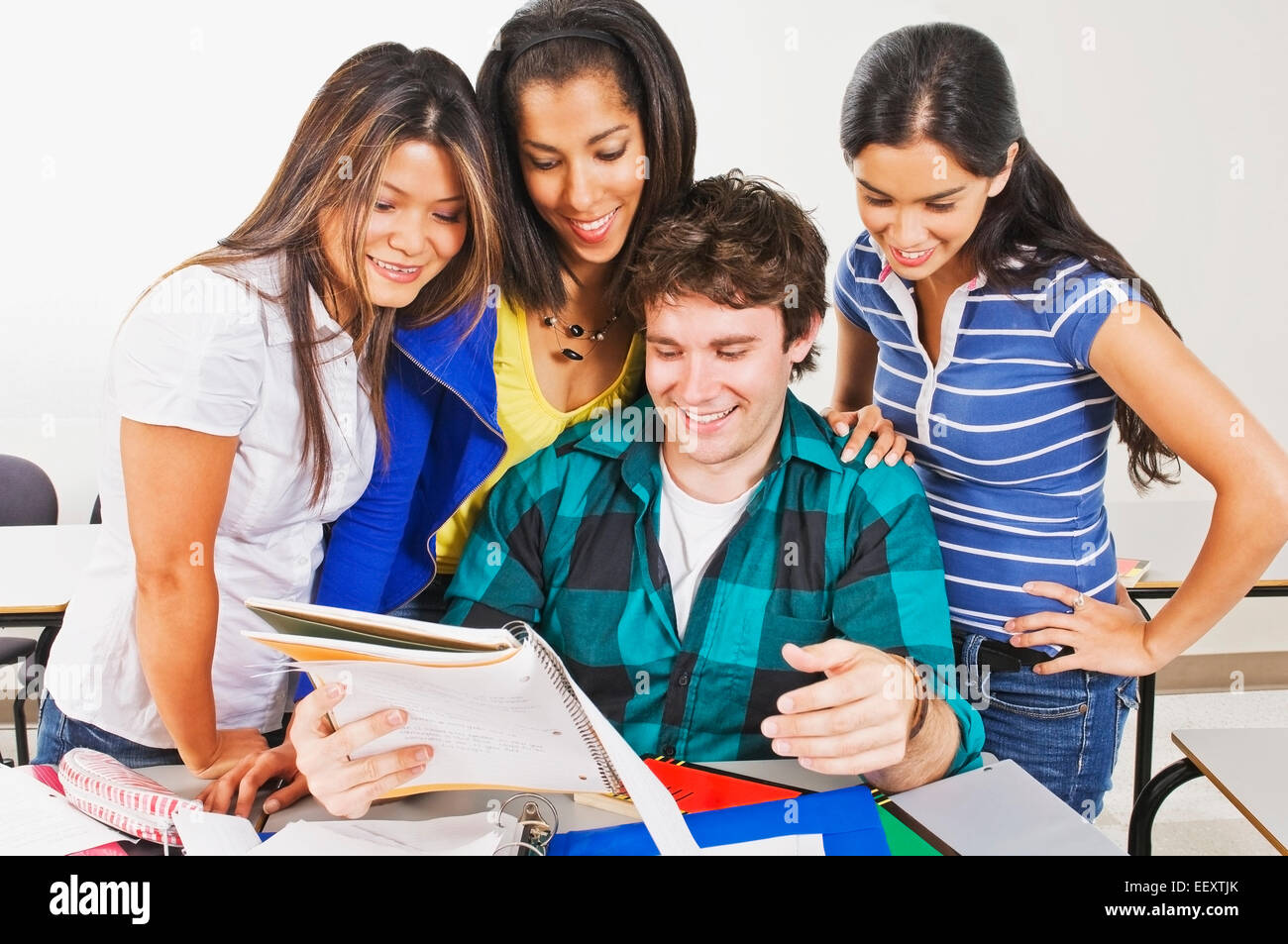 Students in a classroom Stock Photo - Alamy