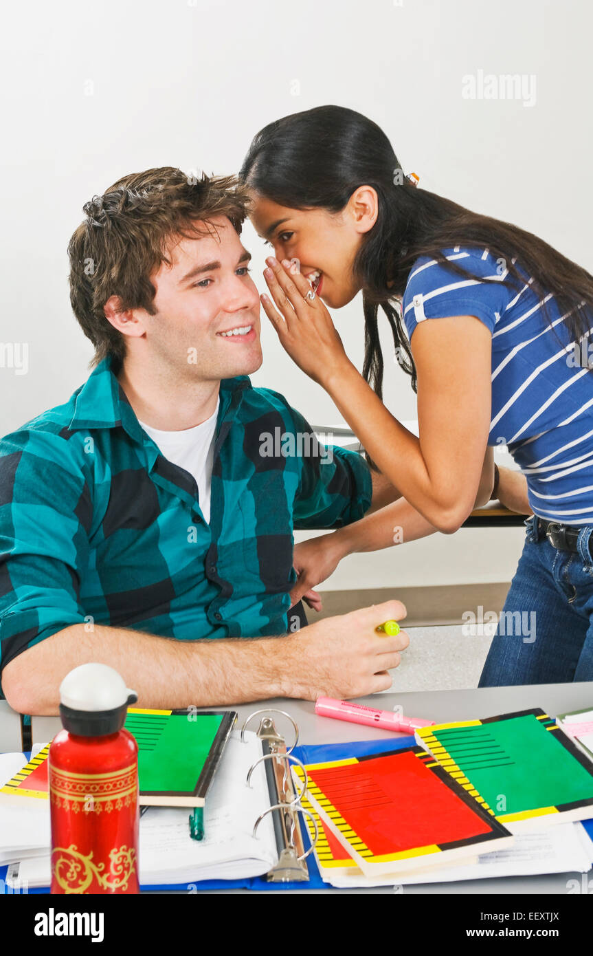 Classroom students talking whisper hi-res stock photography and images ...