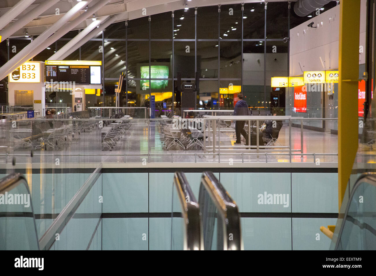 Terminal 5 B gates area Stock Photo - Alamy