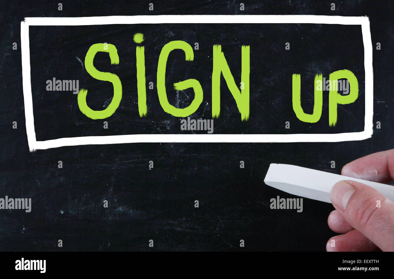 sign up concept Stock Photo - Alamy
