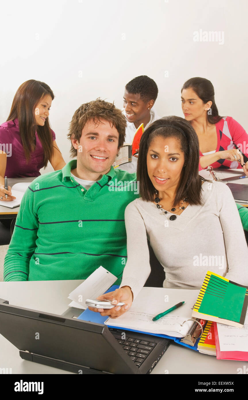Group young students around laptop hi-res stock photography and images ...