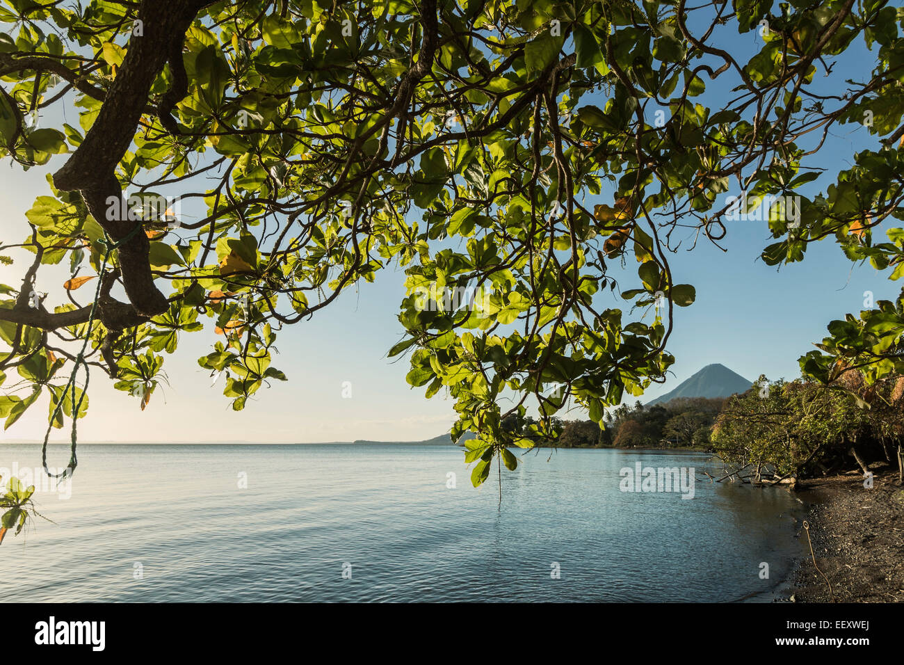 Leafy lakeside scene at Merida in the island's SE corner & Concepcion ...