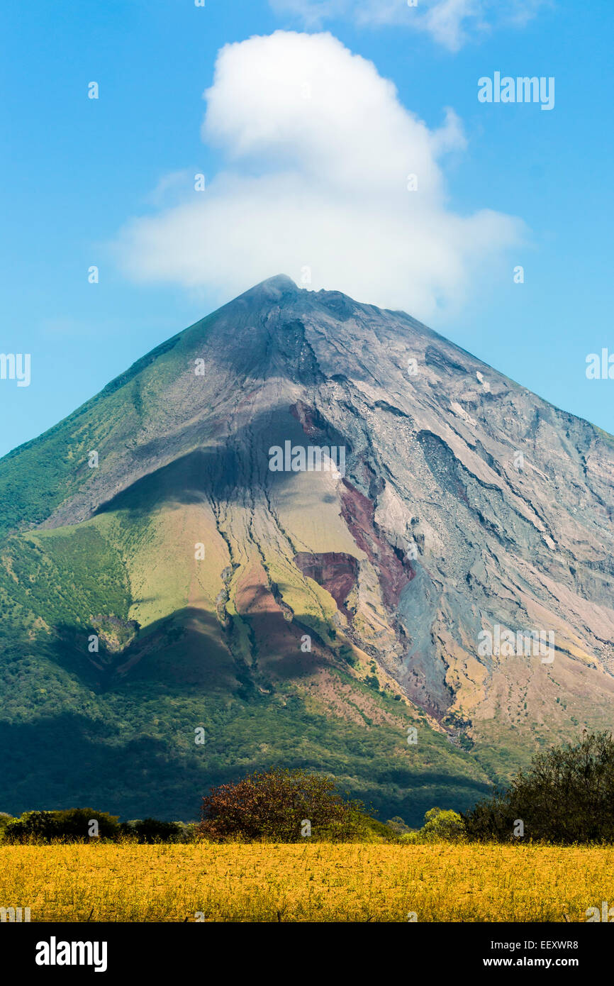 1610m active Volcan Concepcion, bigger of the two volcanoes that form ...