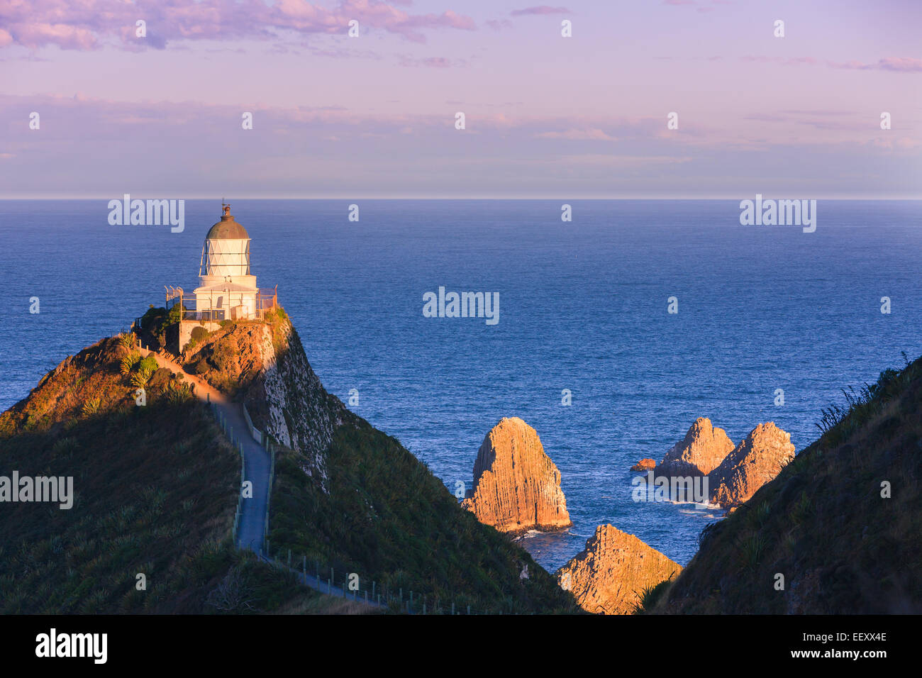 Lighthouse at Nugget Point, Catlins, South Island, New Zealand Stock ...