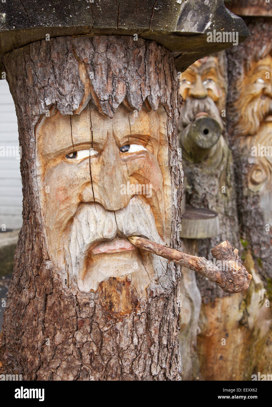 Wood Carvings Tree High Resolution Stock Photography and Images - Alamy