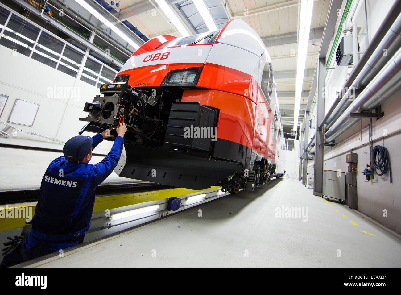 A train model Cityjet, commissioned by the Austrian railway company OBB ...