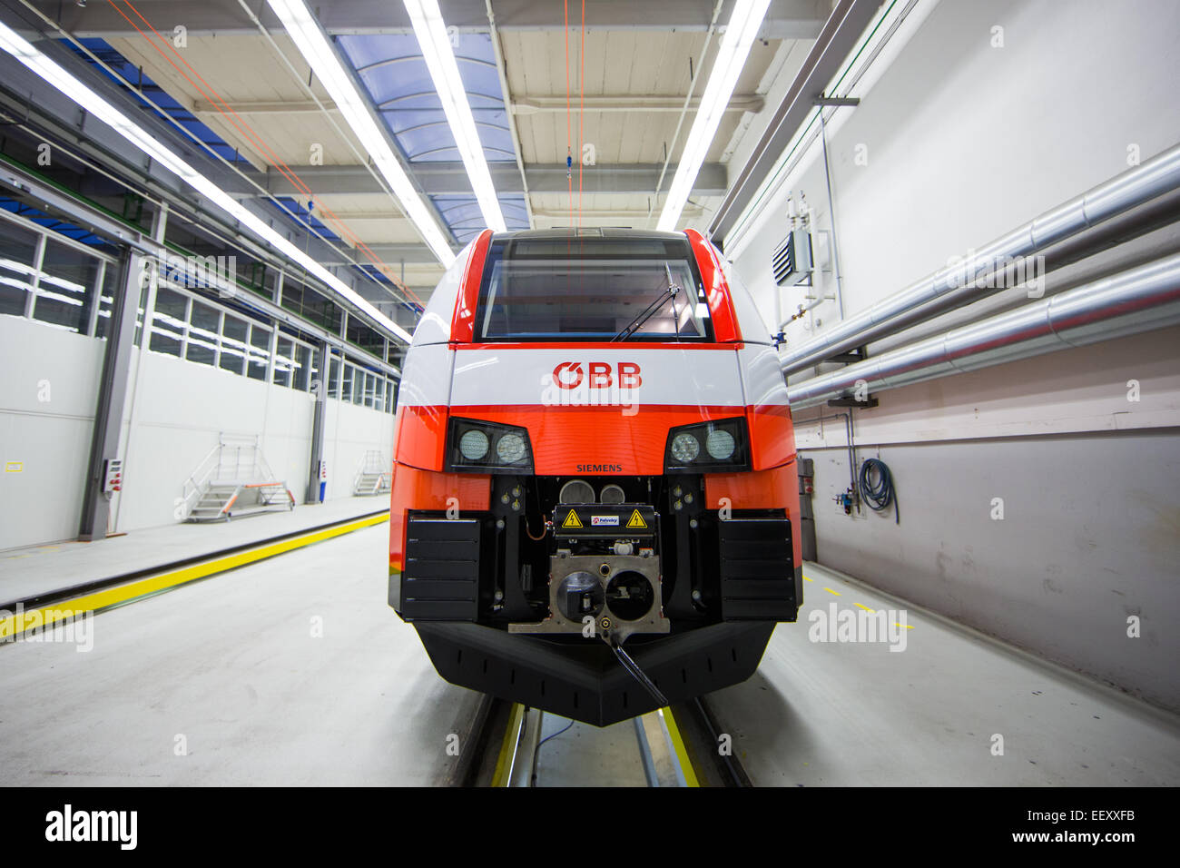 A train model Cityjet, commissioned by the Austrian railway company OBB ...
