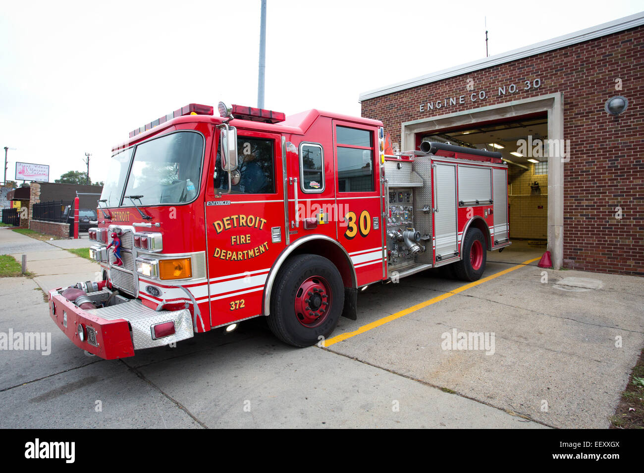 Engine Co. of the Detroit Fire Department, Michigan, USA, Oct. 25, 2014 ...