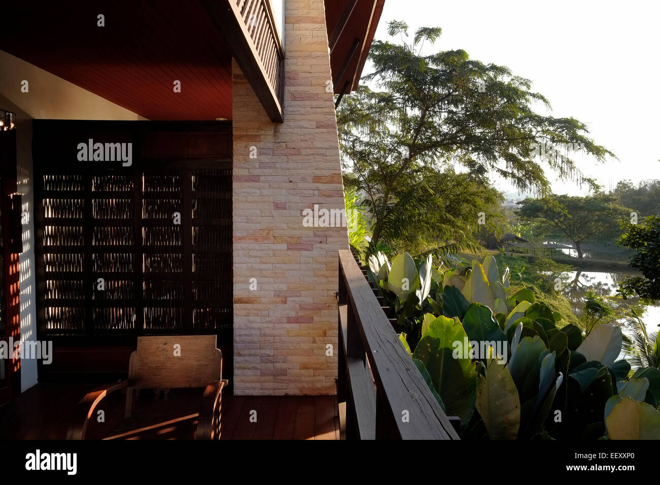 View from a room balcony at Phunacome Resort in Dan Sai district in the ...