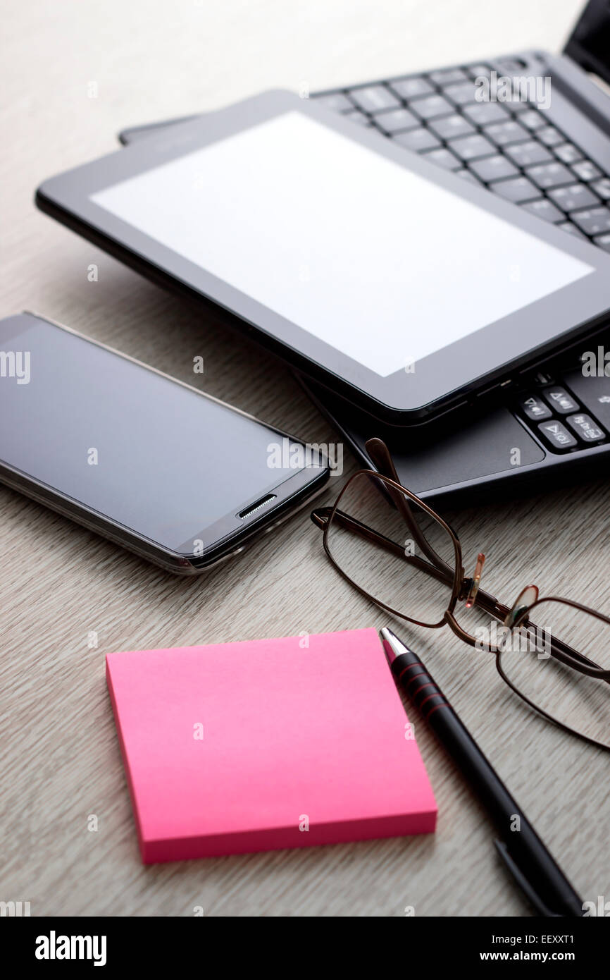 Smart phone tablet keyboard monitor hi-res stock photography and images ...