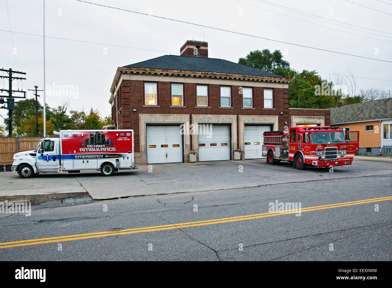 Detroit fire department truck hi-res stock photography and images - Alamy