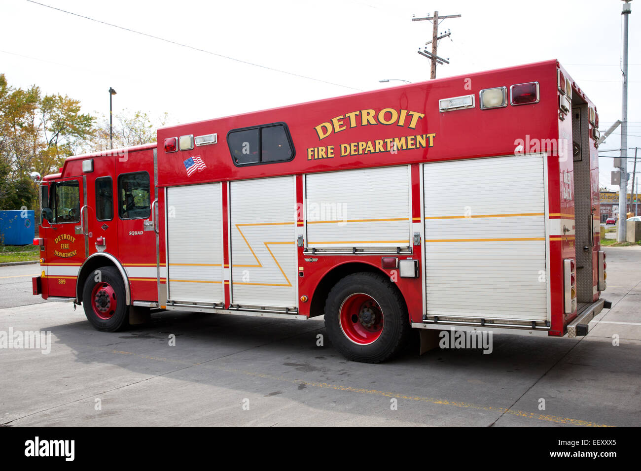 Squad Co. of the Detroit Fire Department, Michigan, USA, Oct. 25, 2014 ...