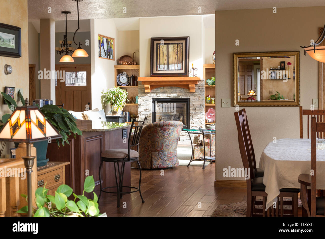 Luxury Great Room with Upscale Designer Appointments, USA Stock Photo ...