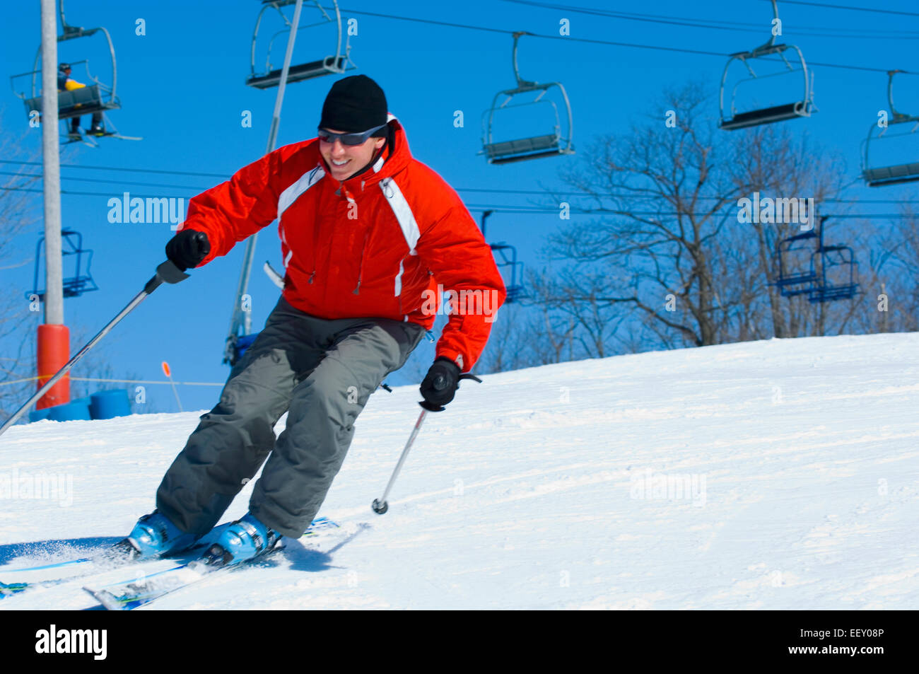 Aerial skier trail hi-res stock photography and images - Alamy
