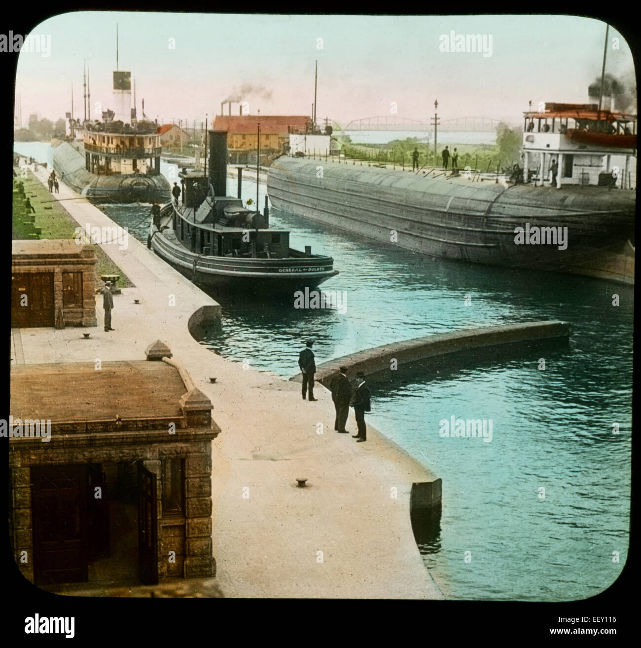 Greatest Canal Traffic in the World, Soo Canal, Sault Ste. Marie ...