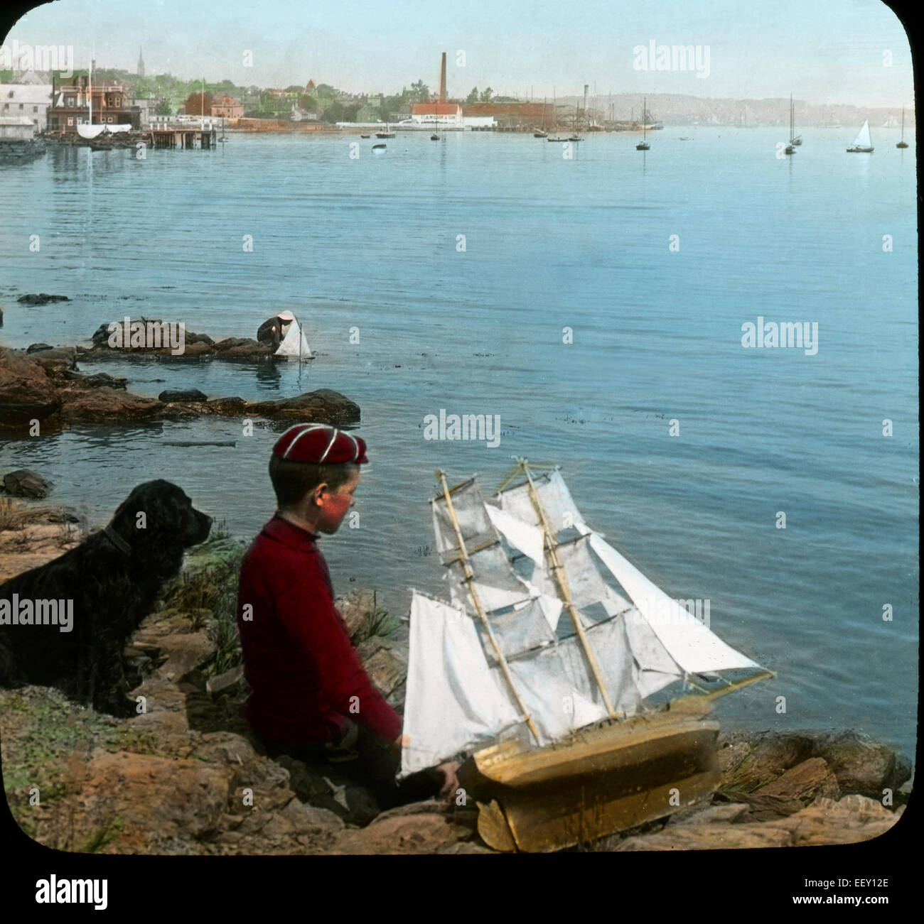 1910s boy boat hi-res stock photography and images - Alamy