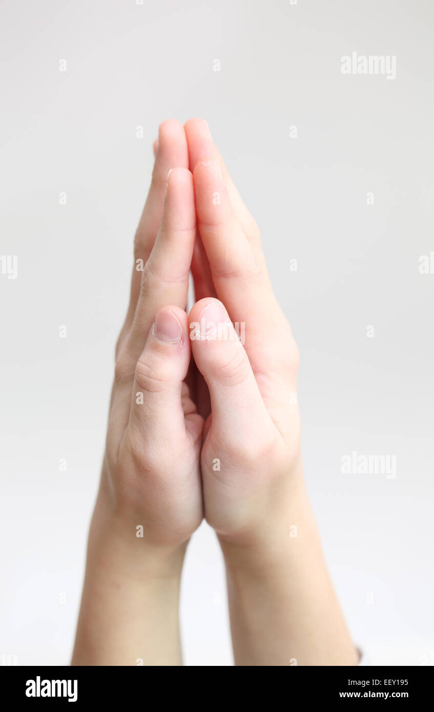 hands folded in prayer Stock Photo - Alamy