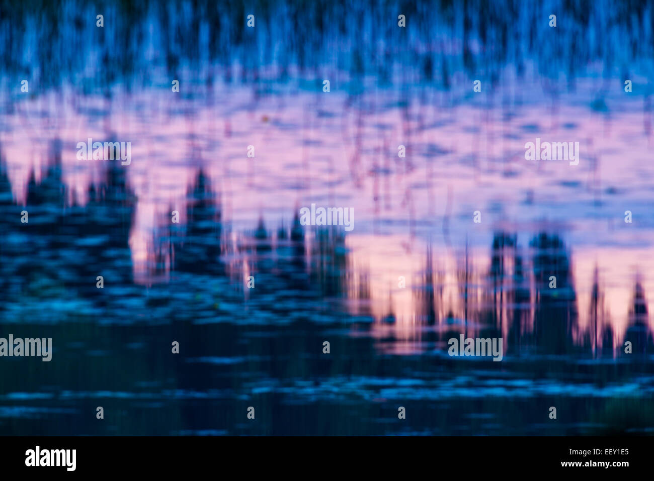 Reflections of trees in water Stock Photo - Alamy