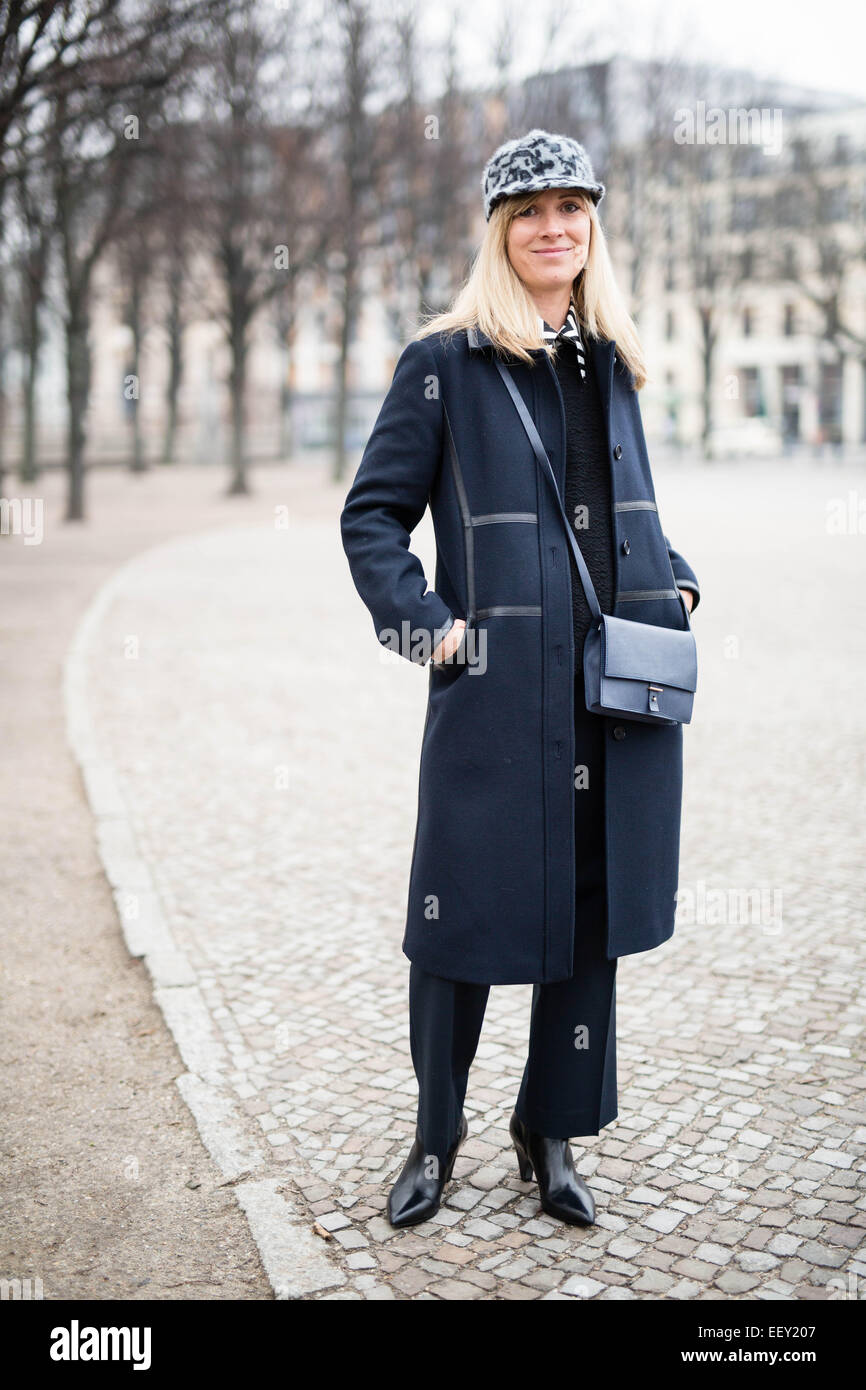 Stylist Corinna Bechtle attending Mercedes-Benz Fashion Week in Berlin ...