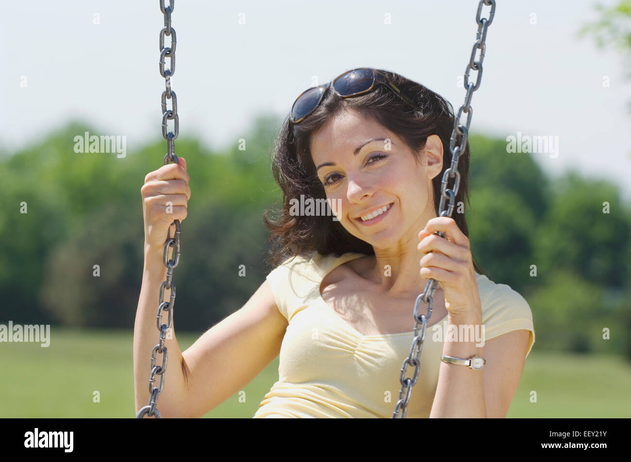 Woman swing alone hi-res stock photography and images - Alamy