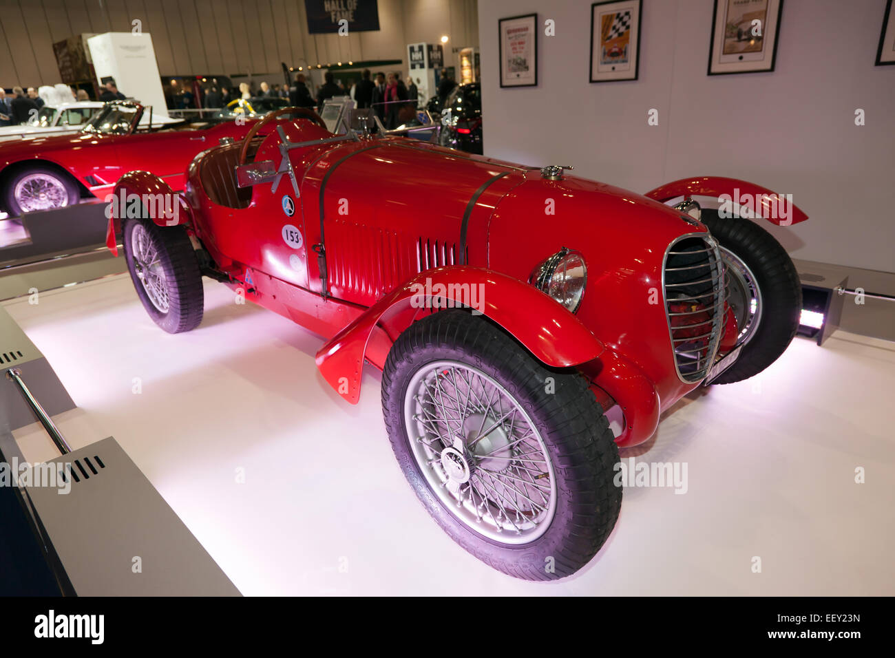 A Maserati 4CS road racer on display at the London Classic Car Show ...