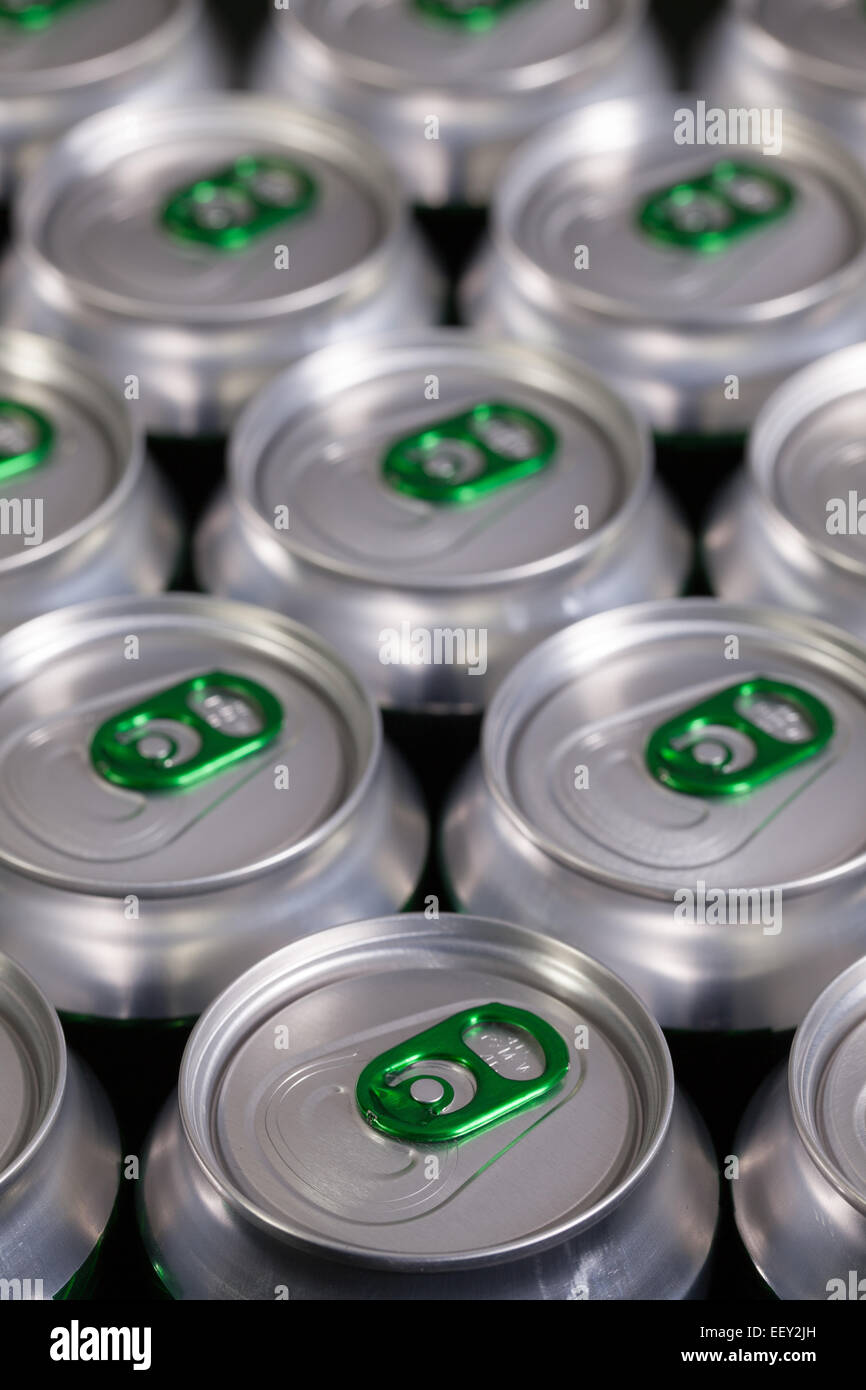 Pattern from much of drinking cans of beer Stock Photo - Alamy