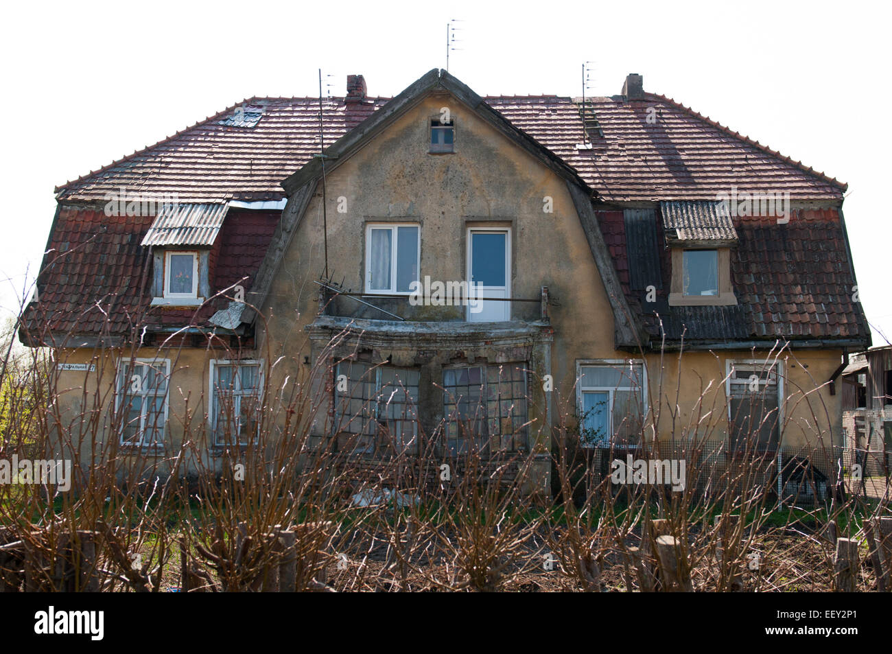 Old ruined, German House in the village. Spring season Stock Photo - Alamy
