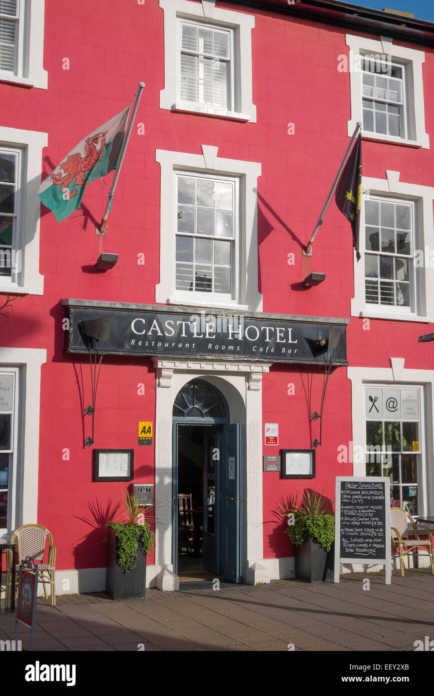Castle Hotel Aberaeron Ceredigion Wales Stock Photo - Alamy