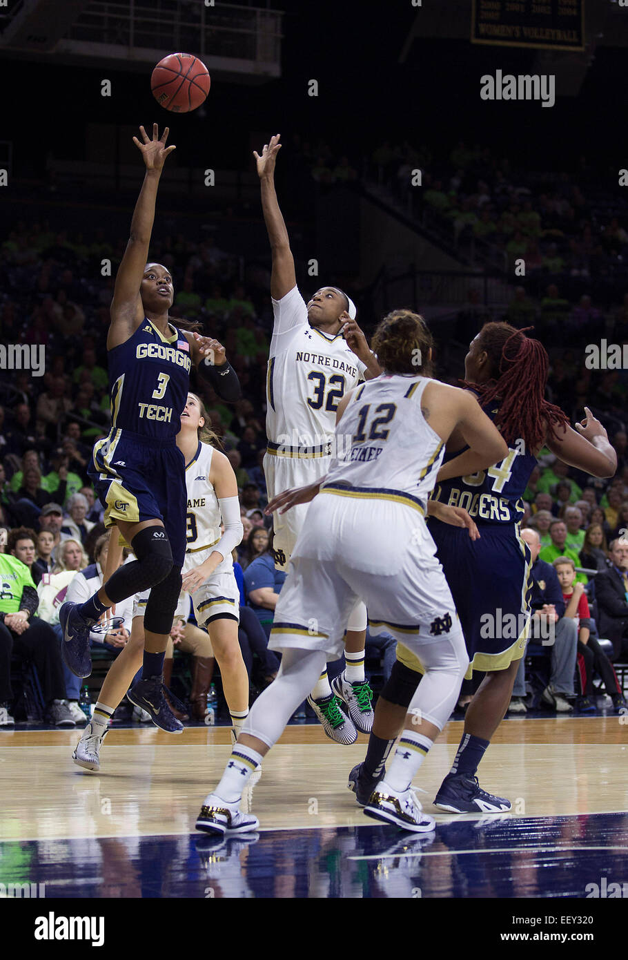 South Bend, Indiana, USA. 22nd Jan, 2015. Georgia Tech guard Kaela ...