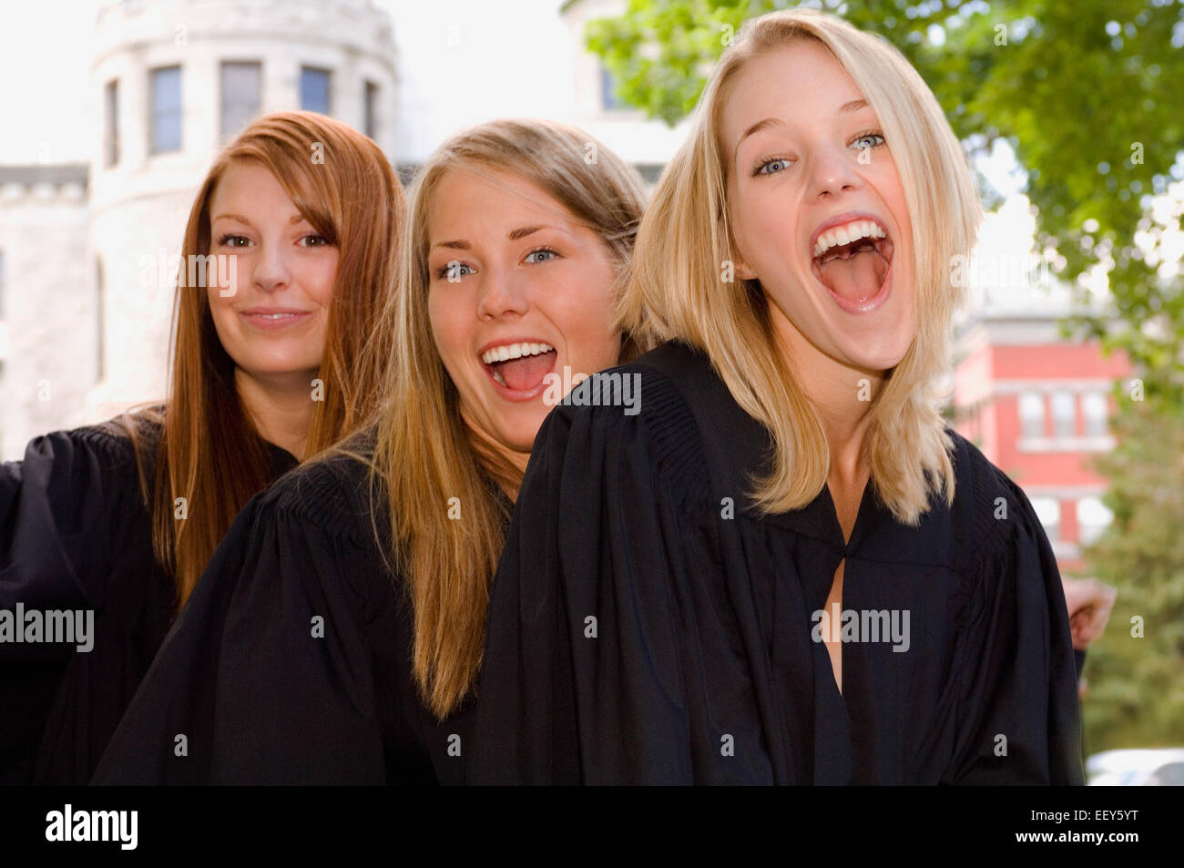 Three friends at graduation ceremony Stock Photo - Alamy