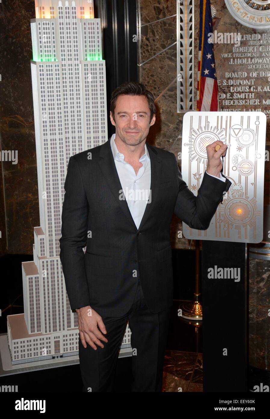 New York, NY, USA. 23rd Jan, 2015. Hugh Jackman at the press conference ...
