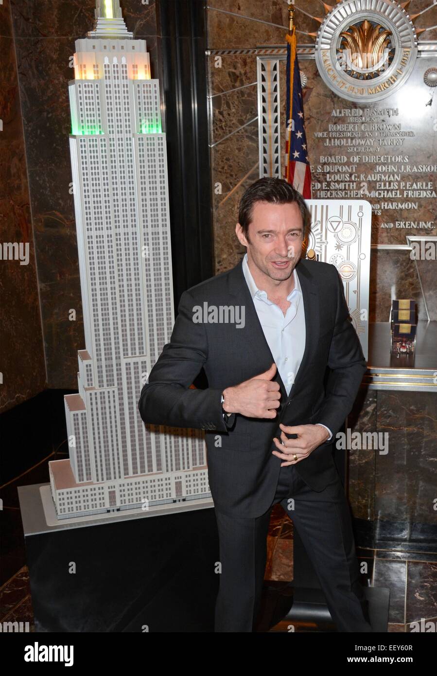 New York, NY, USA. 23rd Jan, 2015. Hugh Jackman at the press conference ...