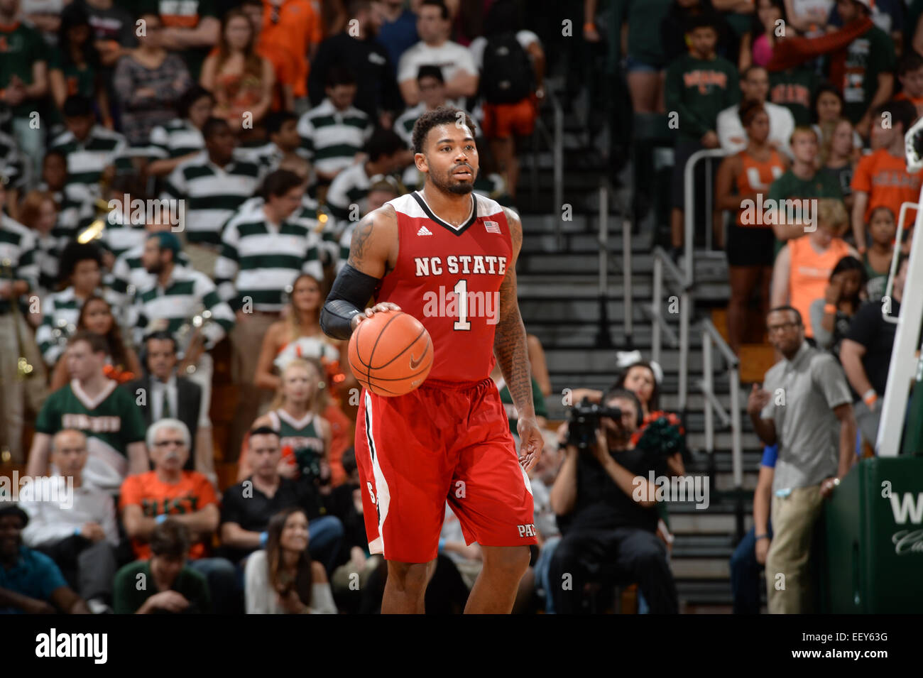 Coral Gables, Florida, USA. 22nd Jan, 2015. Trevor Lacey #1 of North ...