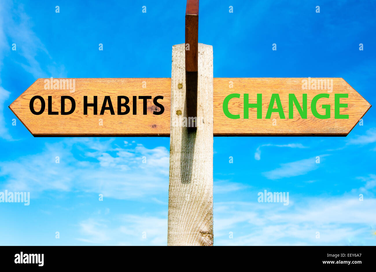 Old habits versus change messages hi-res stock photography and images ...